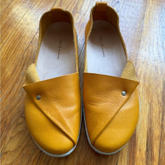 Shoes | Mustard Yellow Trippen Flats Size 39 | Poshmark